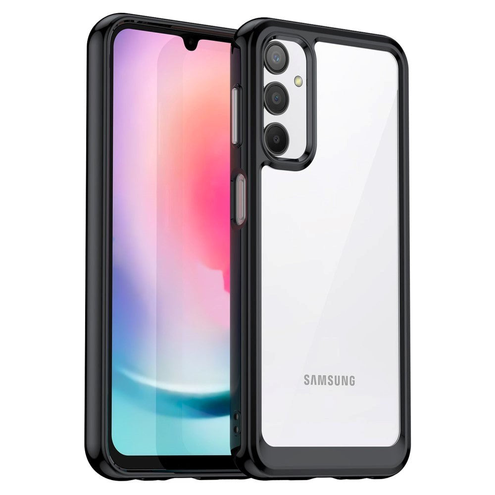Samsung Galaxy A24 Skal Hybridplast - Transparent / Svart – INSKAL