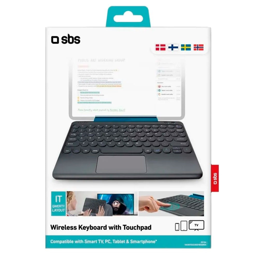 SBS Trådlöst Bluetooth-tangentbord m. Inbyggd Touchpad - Svenskt Keybo ...