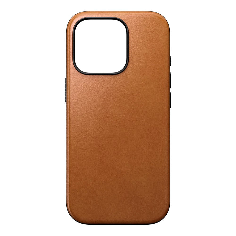 iPhone 16 Pro Nomad Modern Leather Skal - MagSafe Kompatibel - Tan – INSKAL